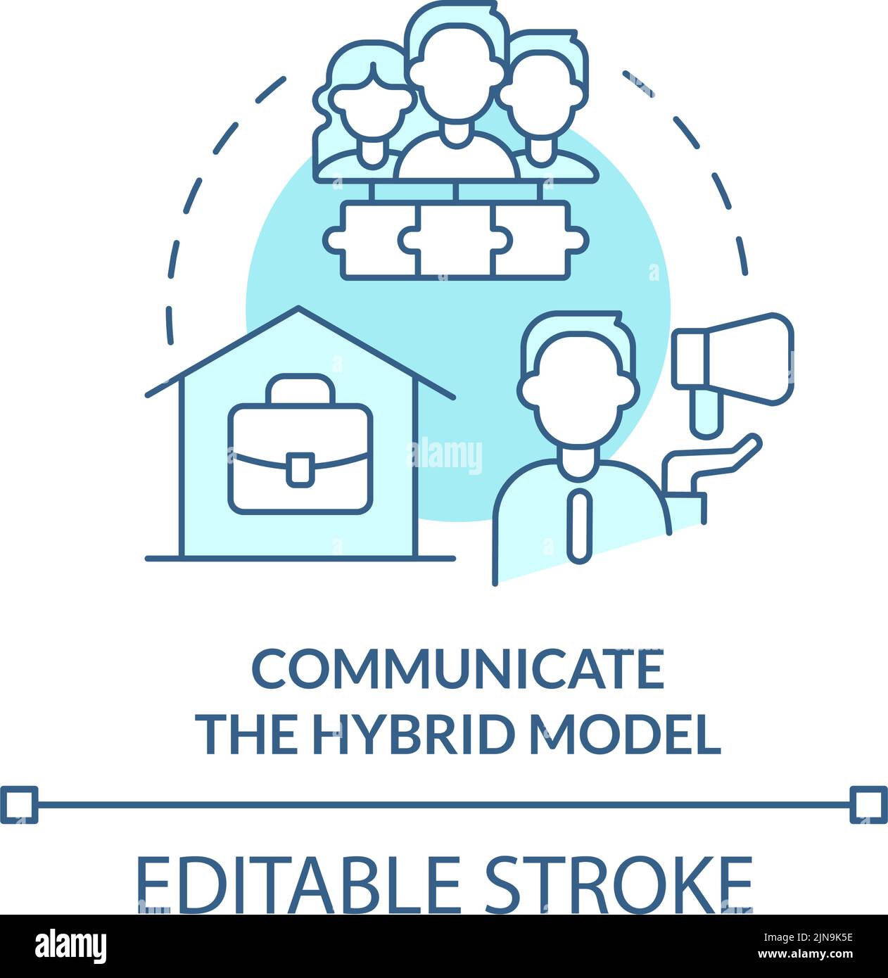 Hybrid work model Stock Vector Images - Alamy