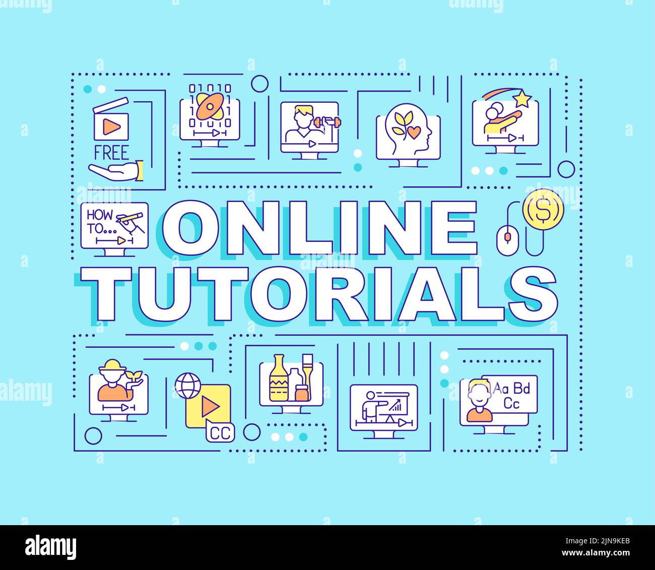 Creative cloud tutorials Stock Vector Images - Alamy