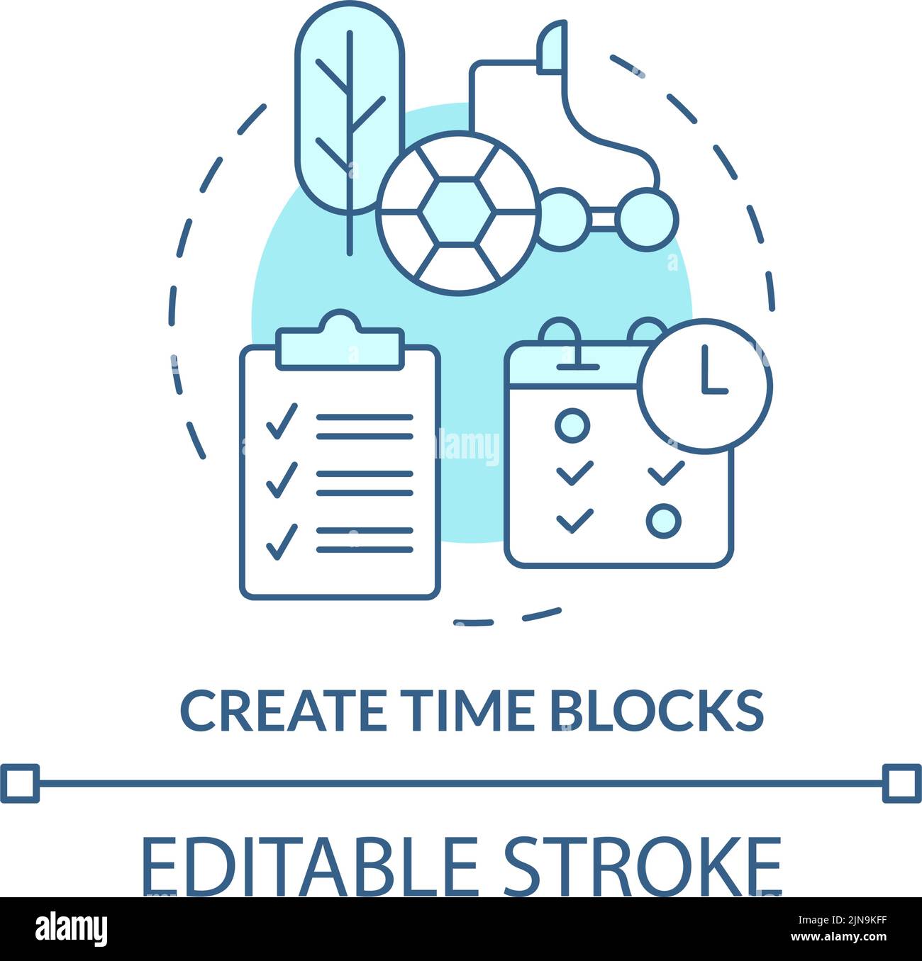 Create time blocks turquoise concept icon Stock Vector Image & Art - Alamy