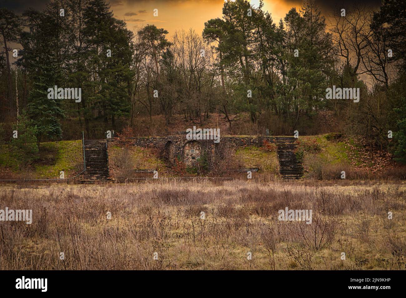A dry valley at a sunset Stock Photo - Alamy