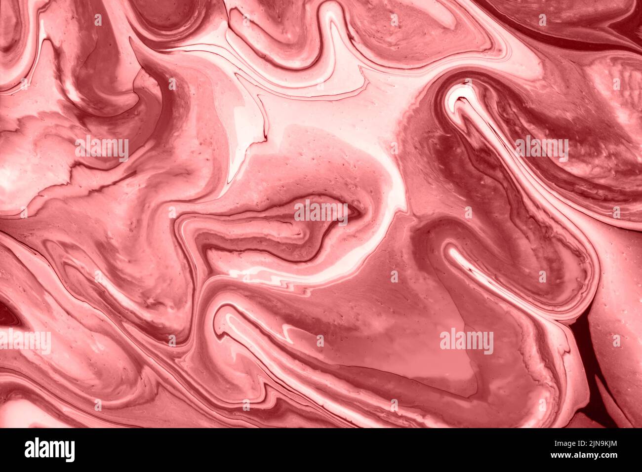 Abstract fluid art background red and pink colors. Liquid marble ...