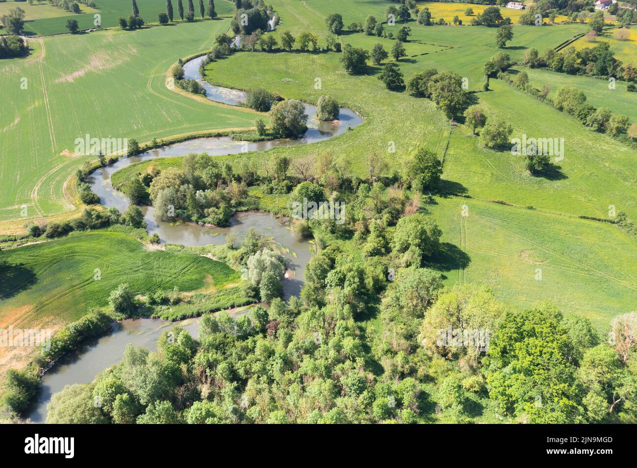 Meander river aerial hi-res stock photography and images - Alamy