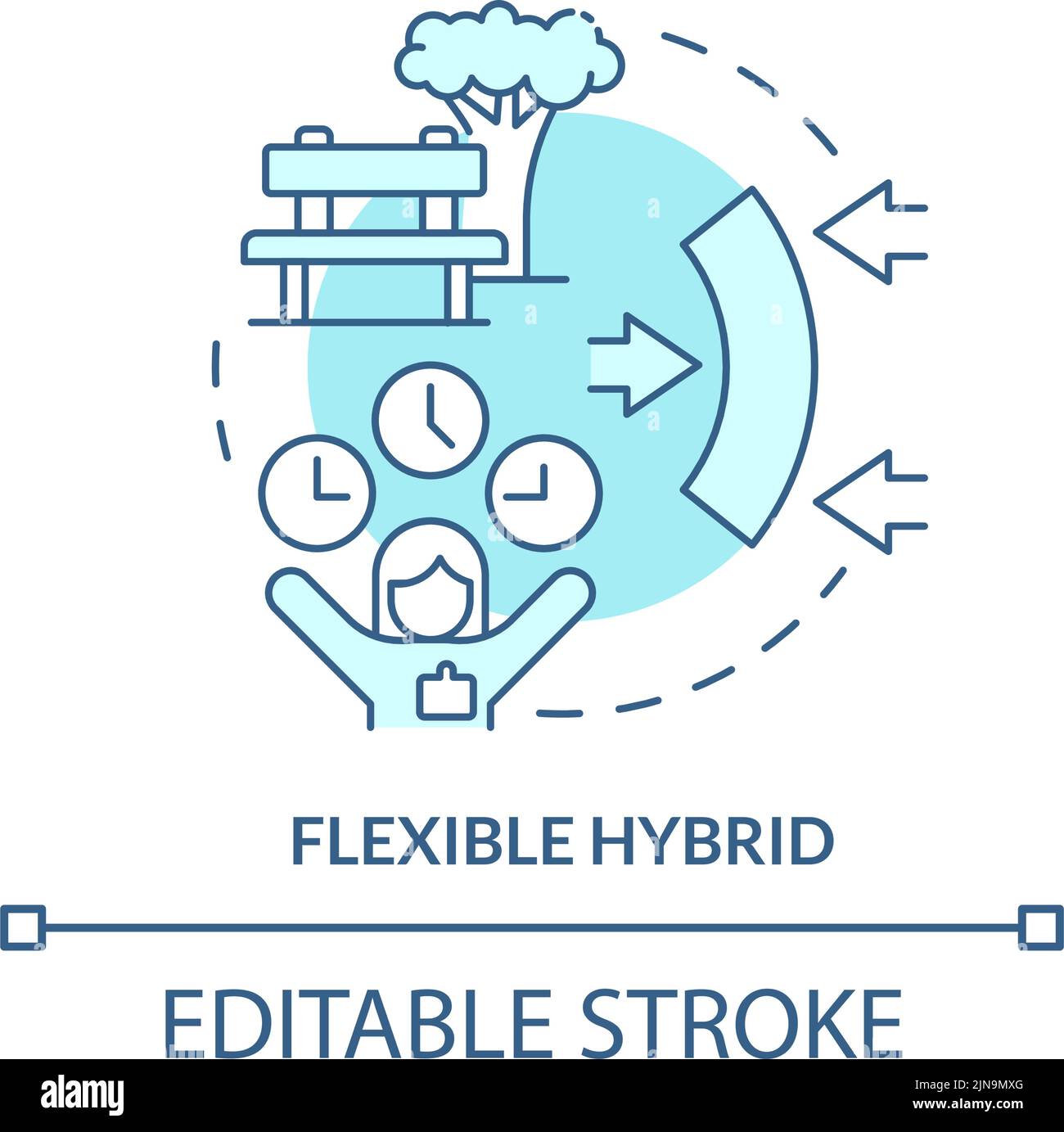 Flexible hybrid turquoise concept icon Stock Vector Image & Art - Alamy