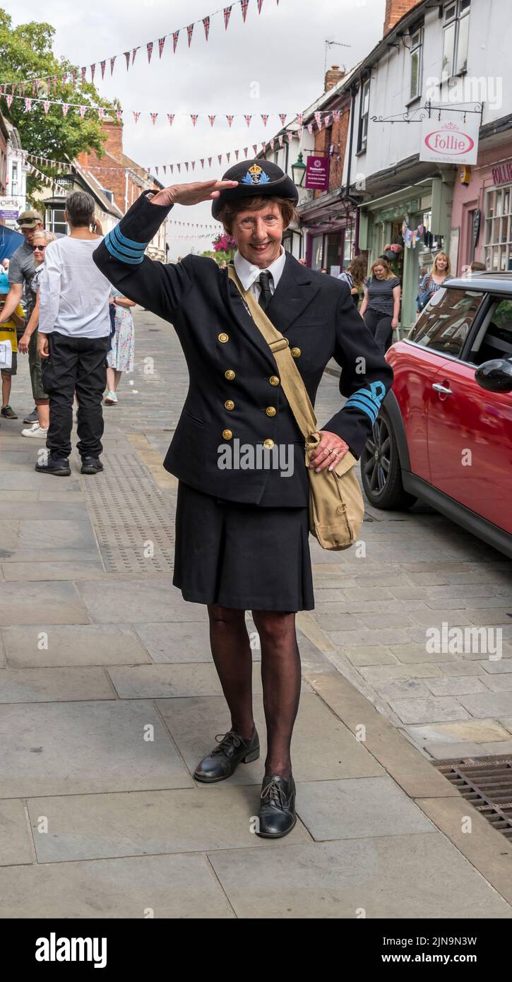 Lady dressed up as a wren lincoln 1940s weekend hi-res stock ...