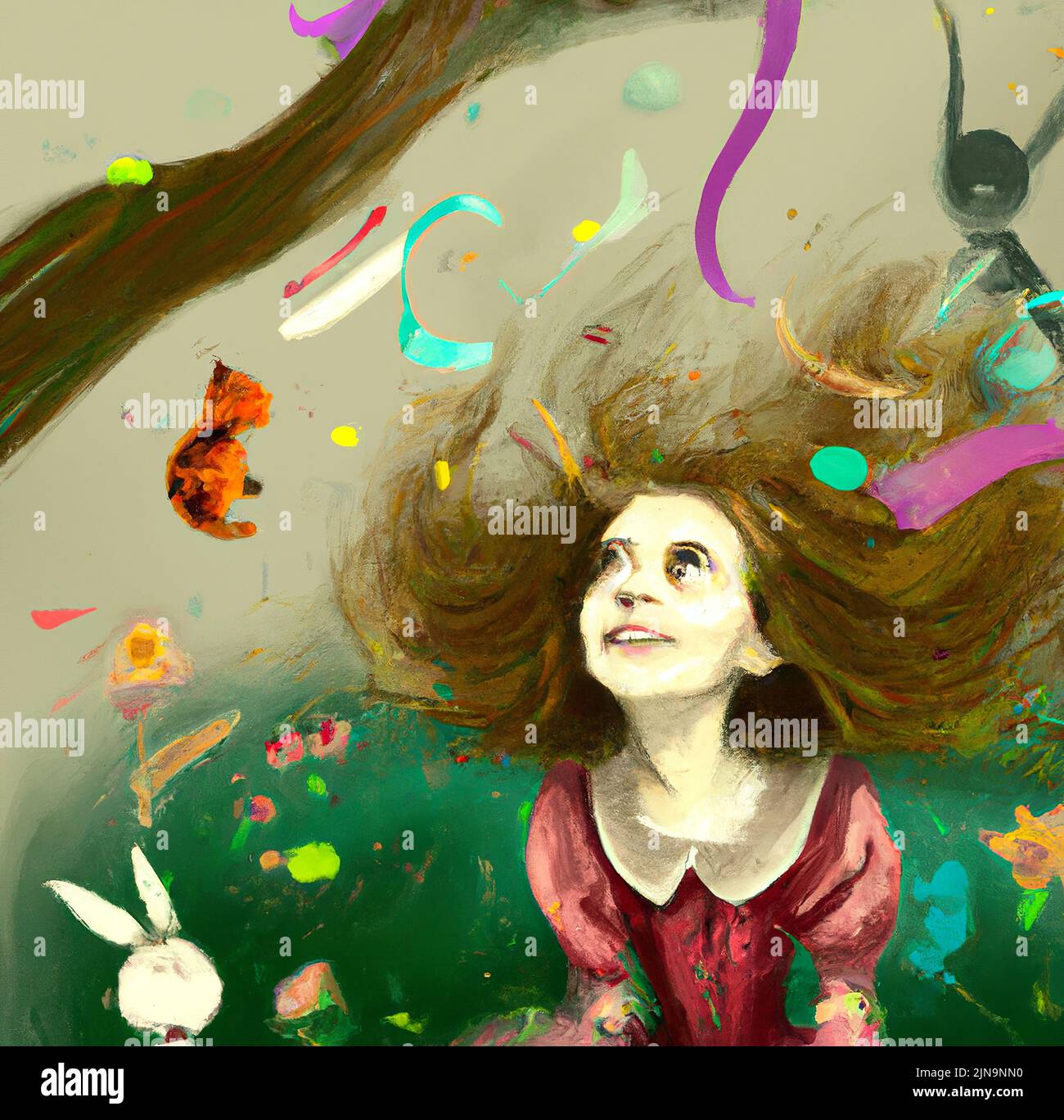 Alice in Wonderland motifs mad tea party. Lewis Carroll fairy tale with ...