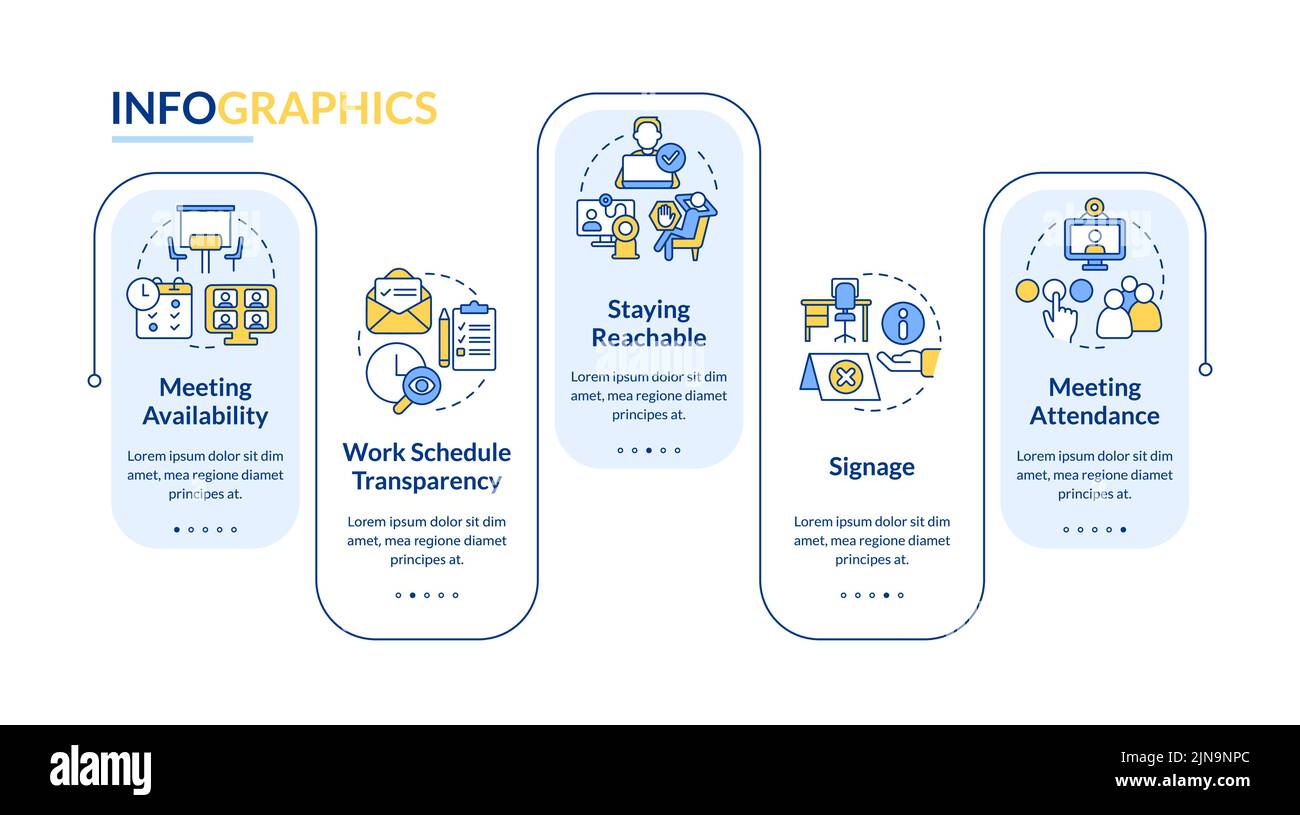 Work locations and schedules rectangle infographic template Stock Vector Image & Art - Alamy
