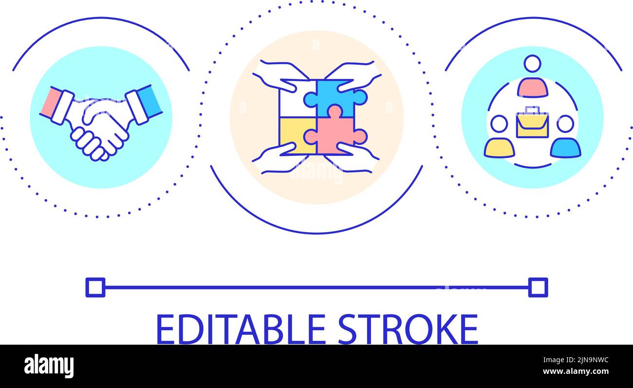 Corporate collaboration loop concept icon Stock Vector Image & Art - Alamy