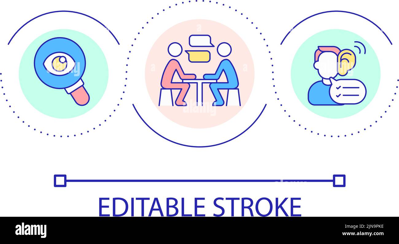 Employment interview loop concept icon Stock Vector Image & Art - Alamy