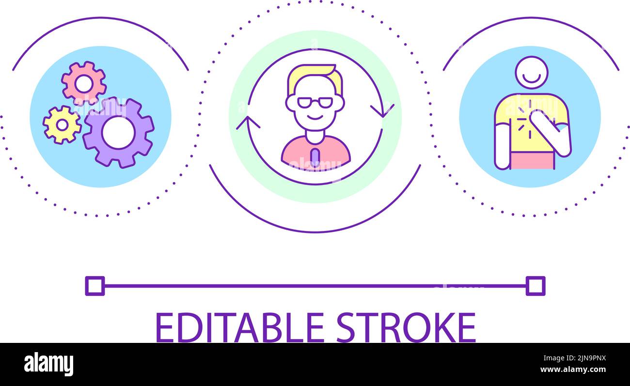 Employee development and growth loop concept icon Stock Vector Image ...