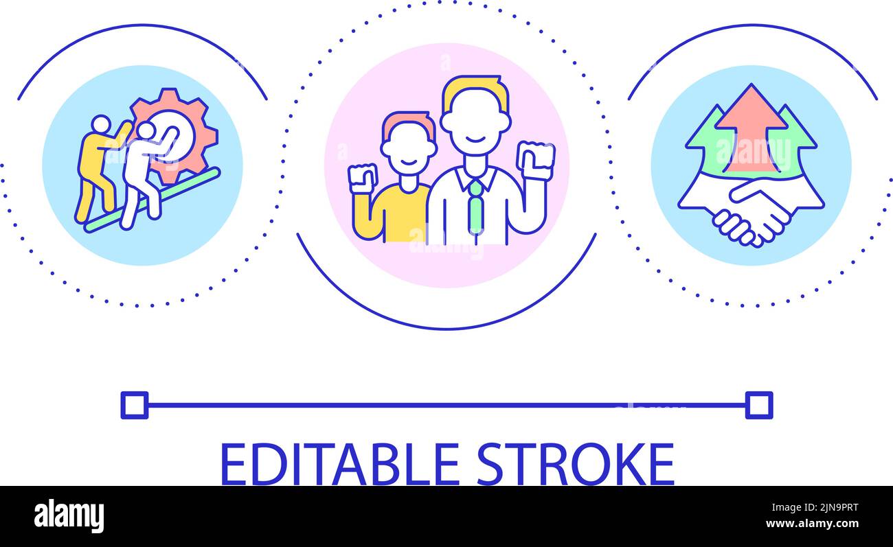 Positive company culture loop concept icon Stock Vector Image & Art - Alamy