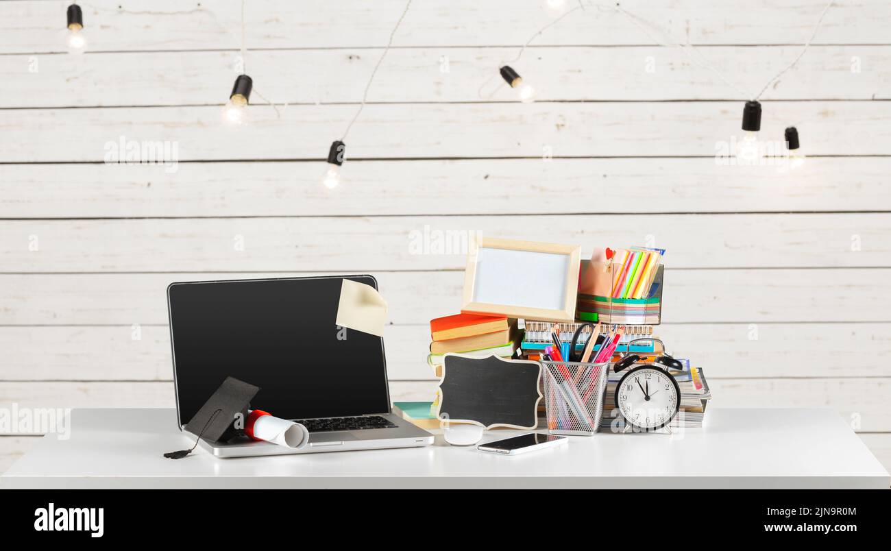 Modern creative workspace Stock Photo - Alamy