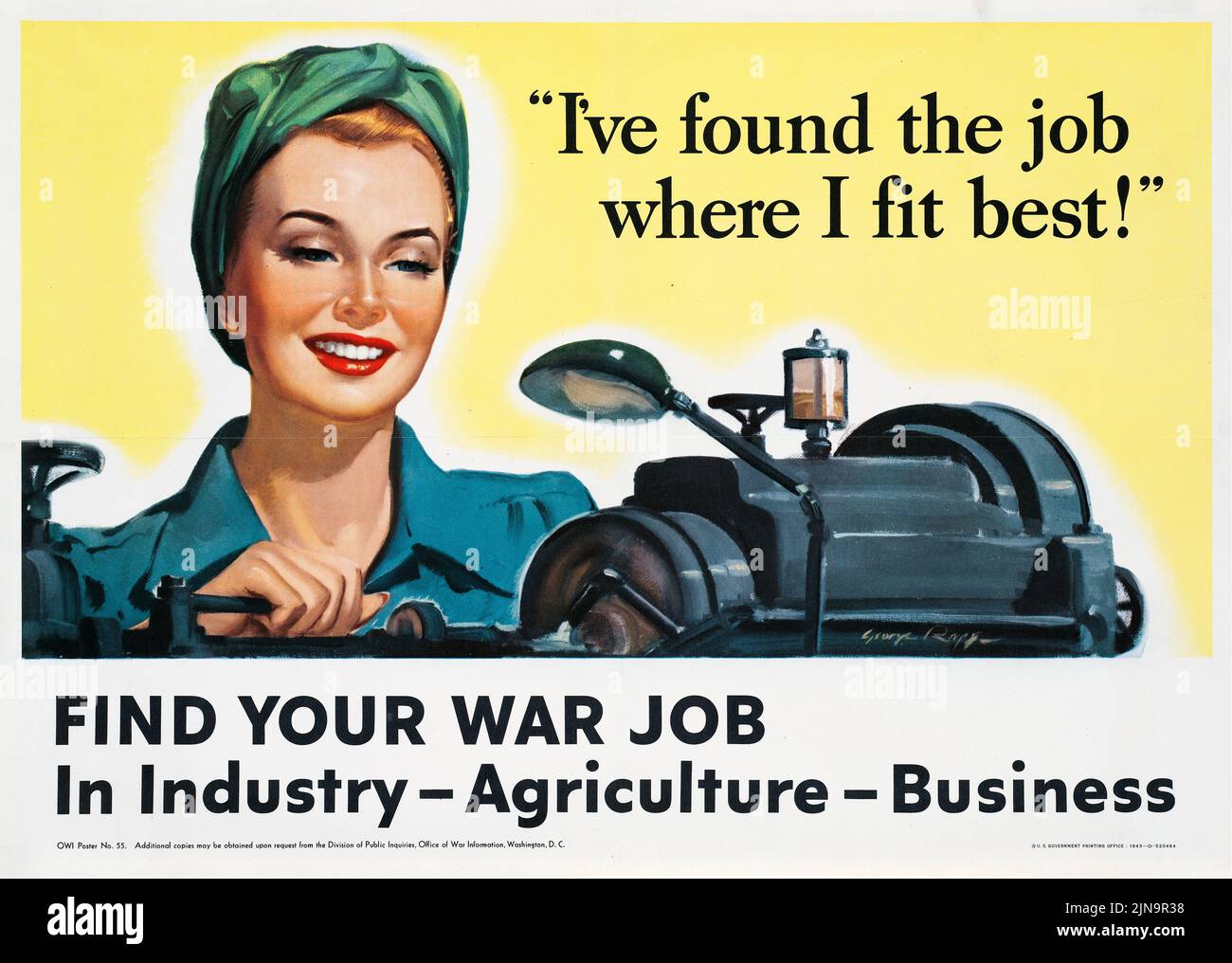 1943 propaganda poster war work industry hi-res stock photography and ...