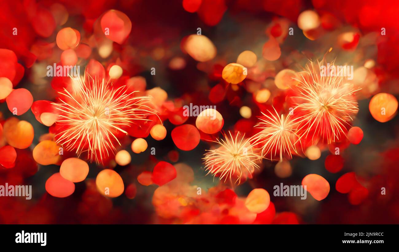 Red Abstract Wallpaper. Red Holiday glowing Abstract Defocused ...