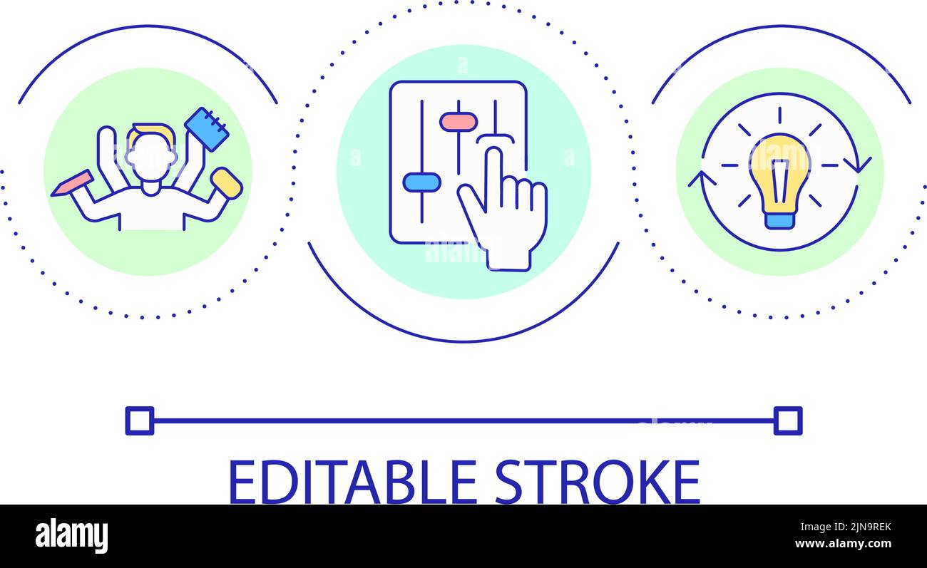 Multitasking management loop concept icon Stock Vector Image & Art - Alamy