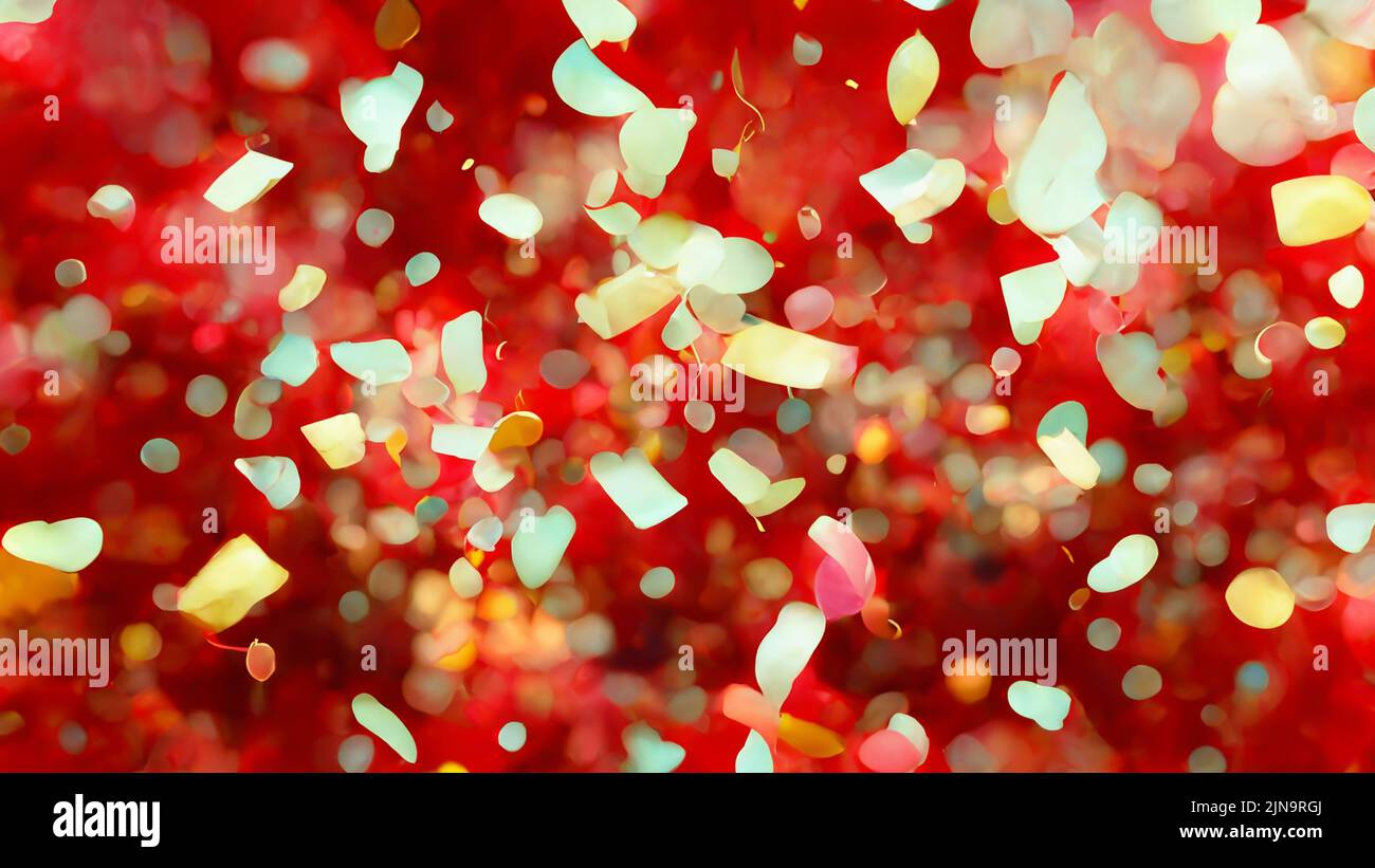 Red Abstract Wallpaper. Red Holiday glowing Abstract Defocused ...