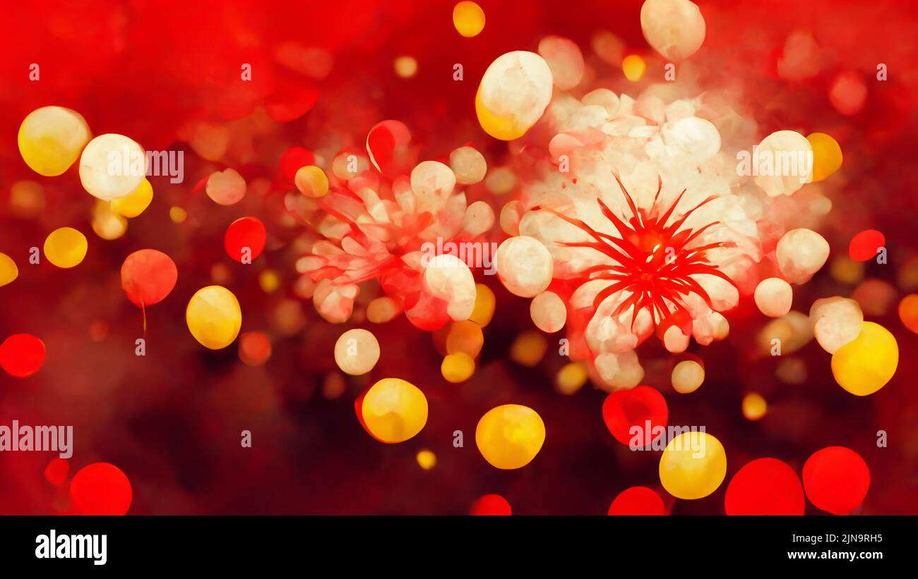 Red Abstract Wallpaper. Red Holiday glowing Abstract Defocused ...