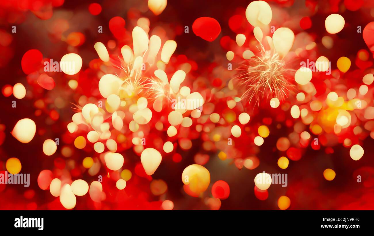 Red Abstract Wallpaper. Red Holiday glowing Abstract Defocused ...
