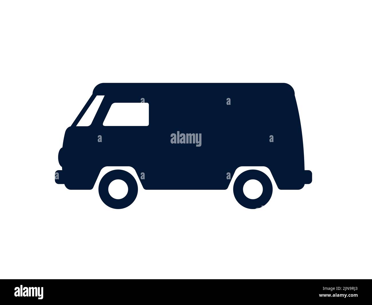 Classic vintage deliver van icon isolated on white background - vector ...