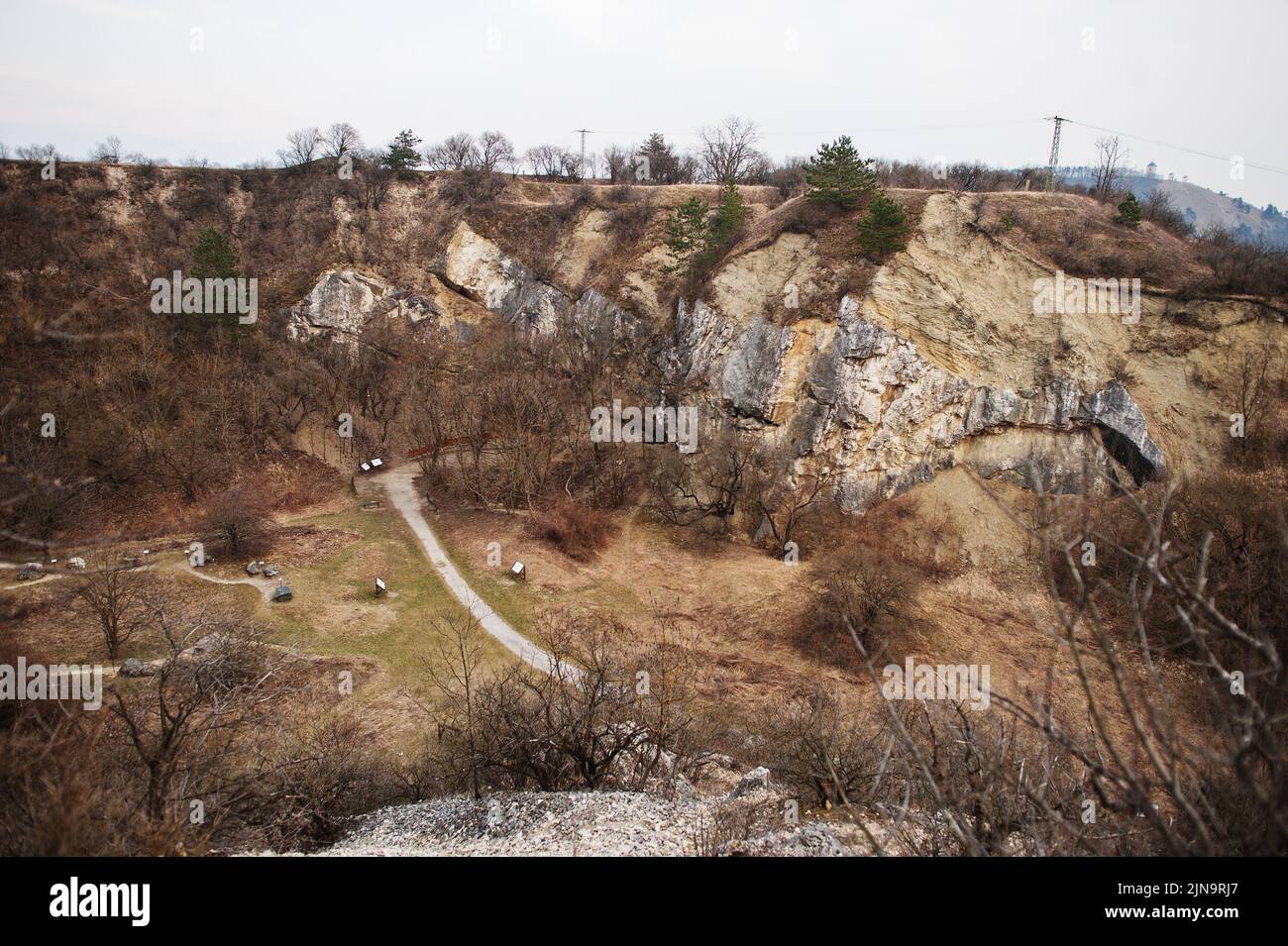 Rock at Turold science trail, Mikulov, Czech Republic Stock Photo - Alamy