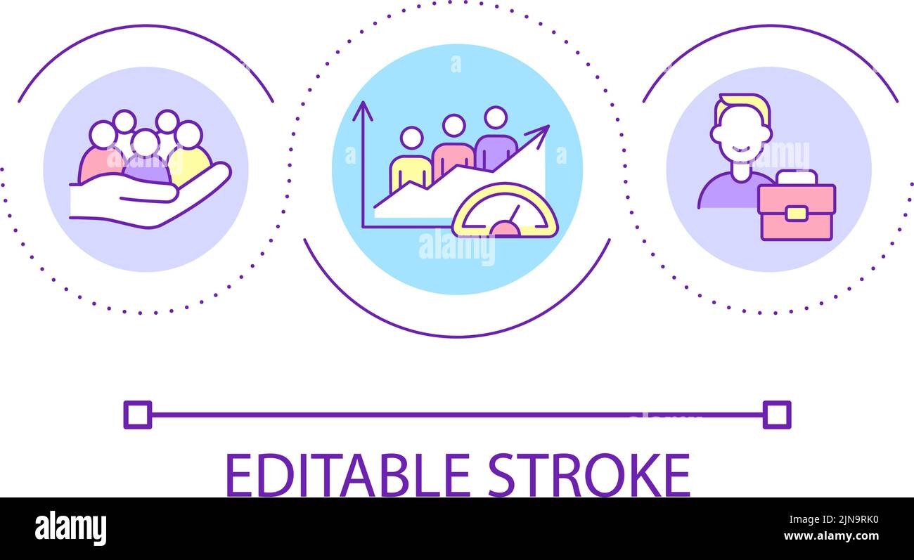 Improving employee performance loop concept icon Stock Vector Image ...