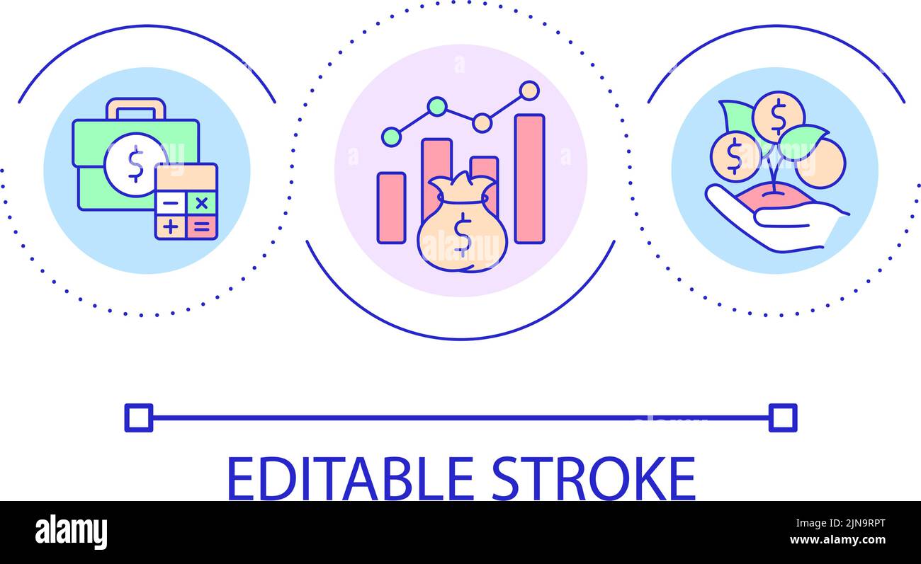 Profit growth loop concept icon Stock Vector Image & Art - Alamy