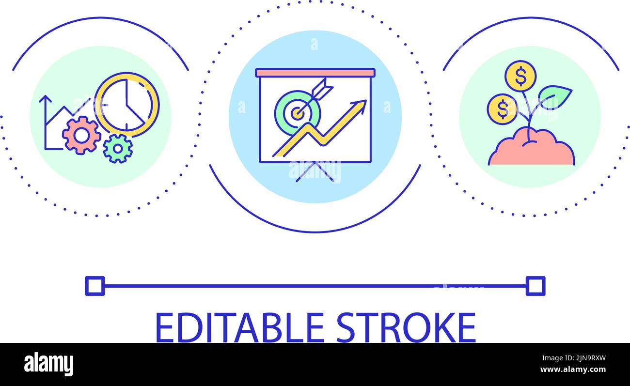 Strategic planning for profitability improvement loop concept icon ...