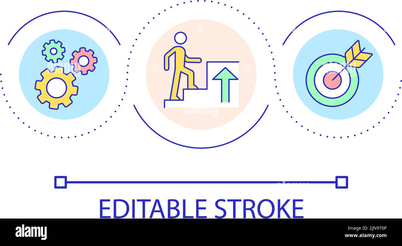 Achieving career goals loop concept icon Stock Vector Image & Art - Alamy Achieving career goals loop concept icon Stock Vector Image & Art - Alamy