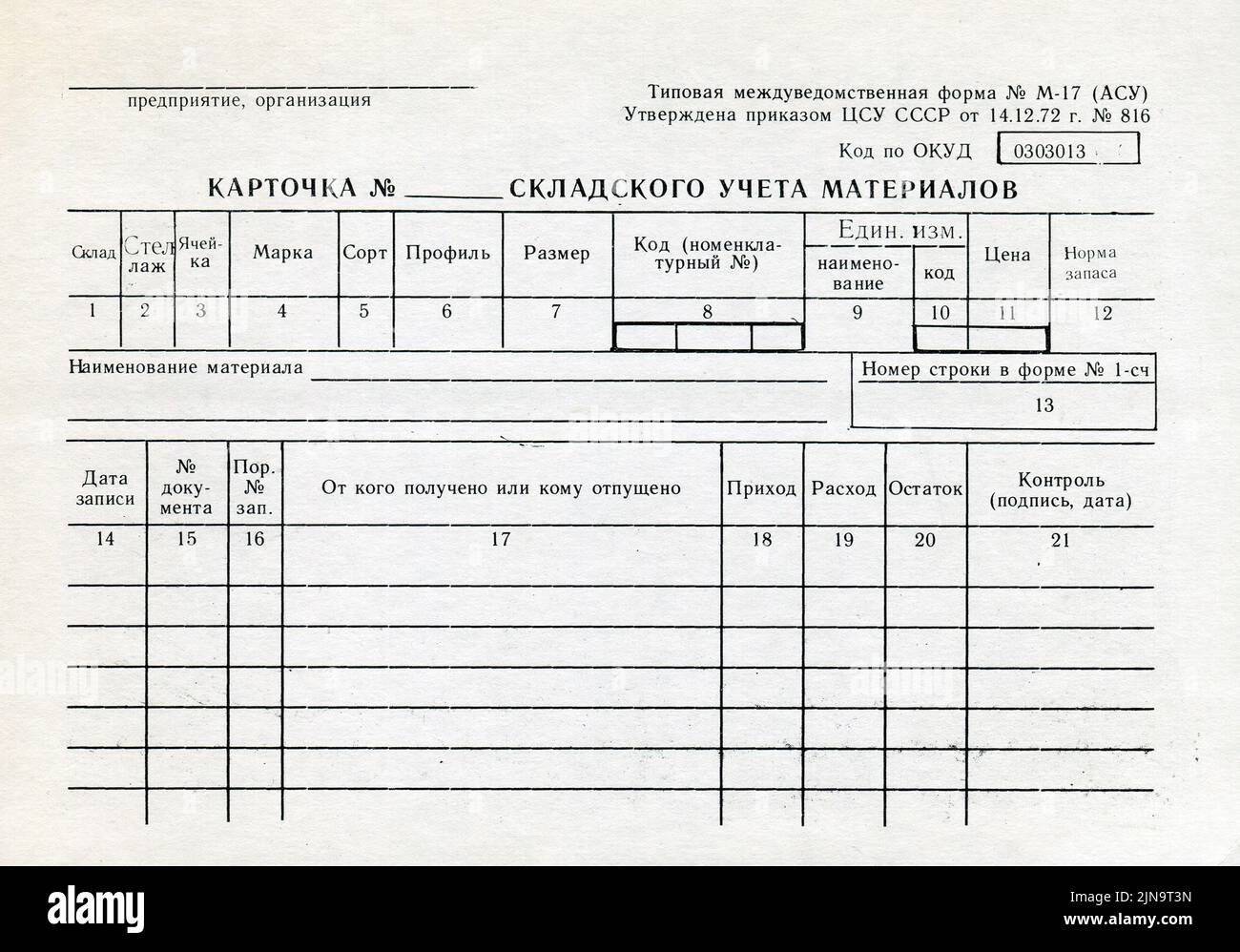 Stationery Accounting Forms and Forms of the Soviet Times Stock Photo ...