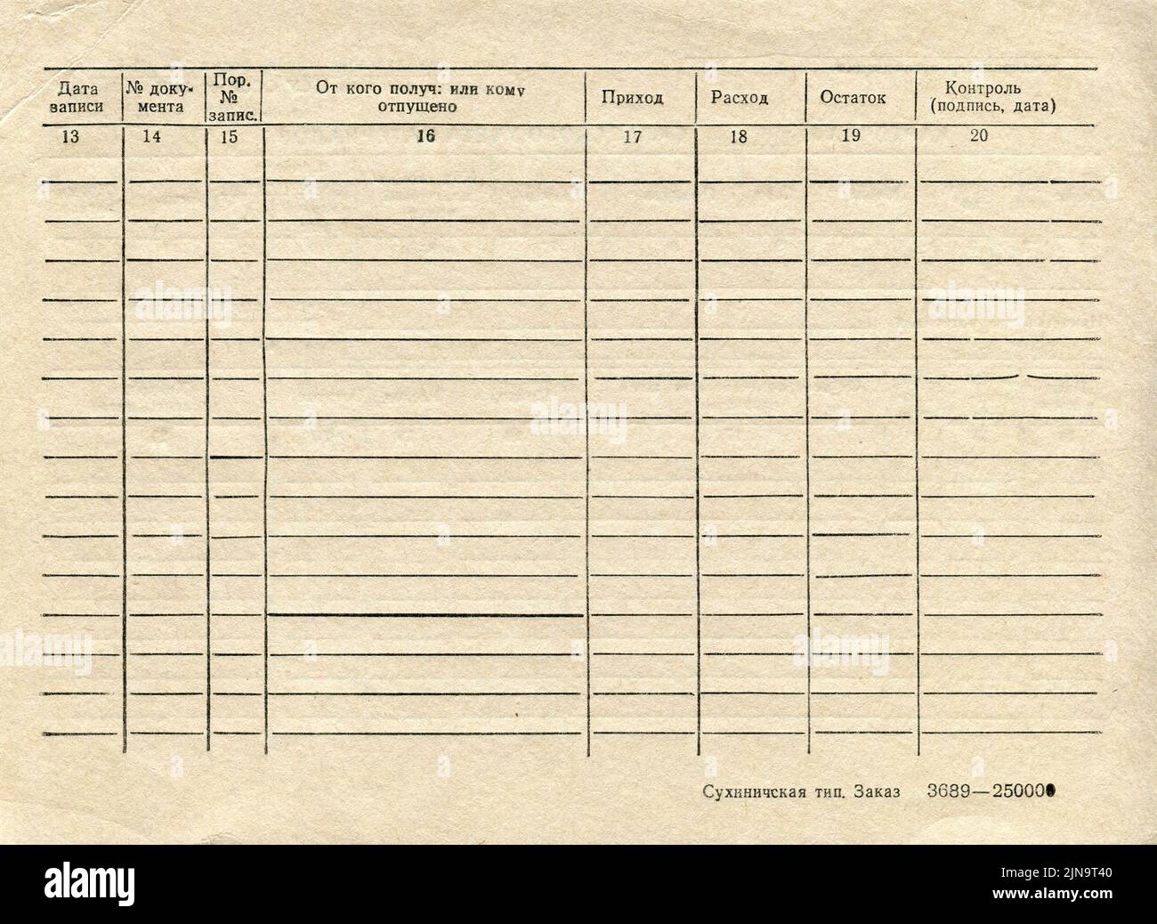 Stationery Accounting Forms and Forms of the Soviet Times Stock Photo ...