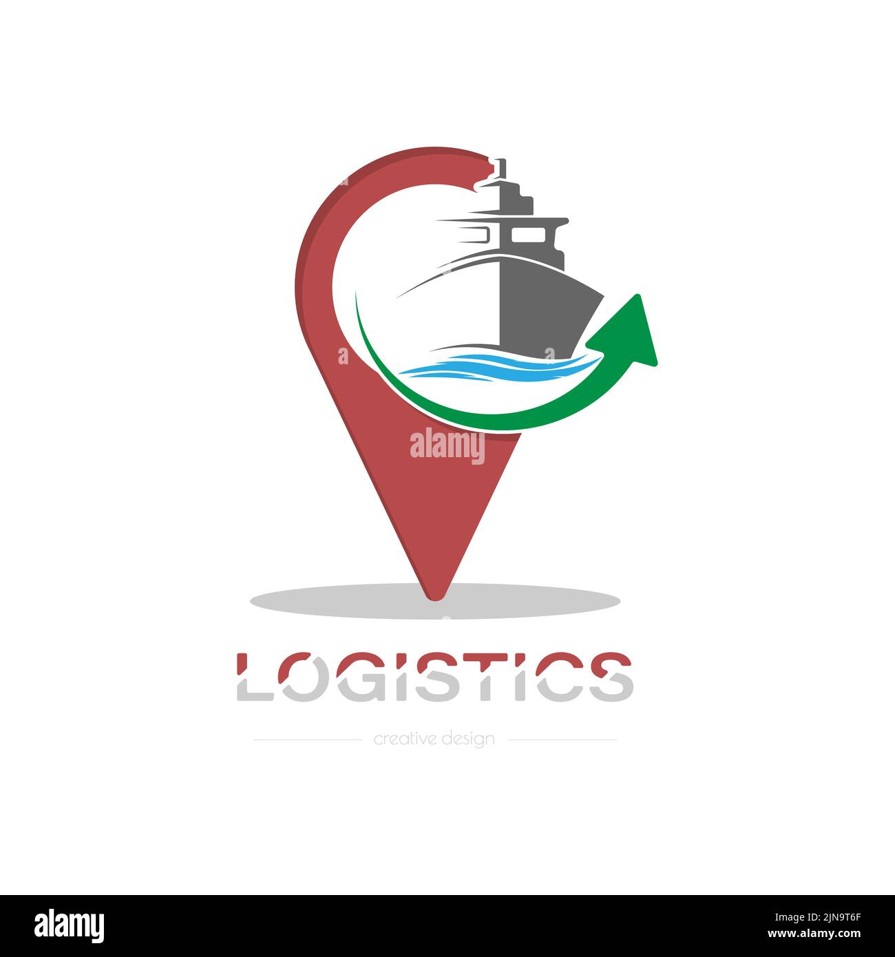 Logistics. Template for logo, sticker, stickers and labels, for ...