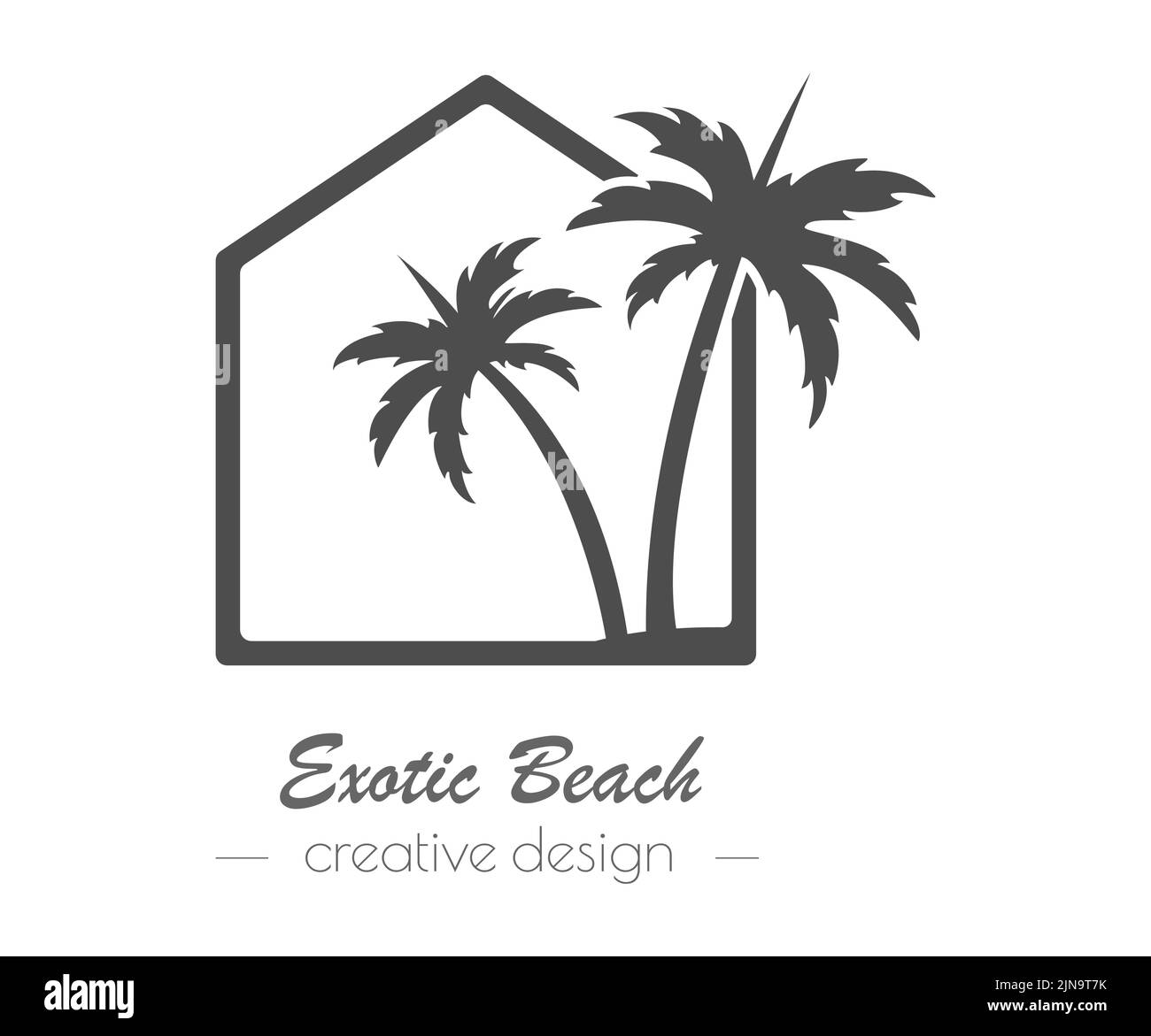 Beach day brand logo Black and White Stock Photos & Images - Alamy