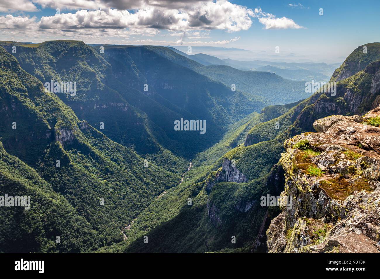 Canyon in idyllic rainforest Landscape - Rio Grande do Sul state ...