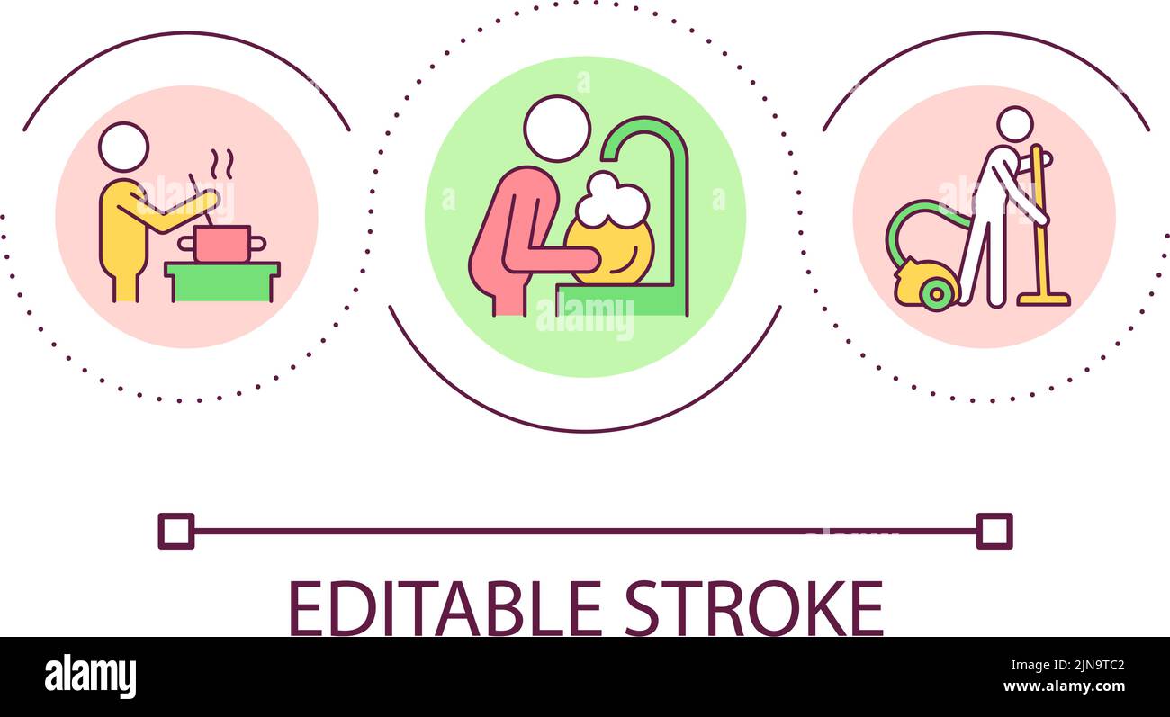Household chores loop concept icon Stock Vector Image & Art - Alamy Household chores loop concept icon Stock Vector Image & Art - Alamy