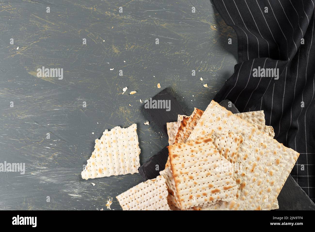 Jewish traditional Passover matzo bread Stock Photo - Alamy
