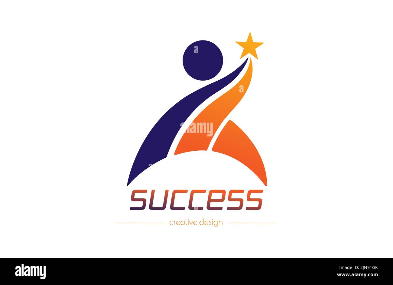 Success. Template of a logo, sticker, brand or label for a creative ...