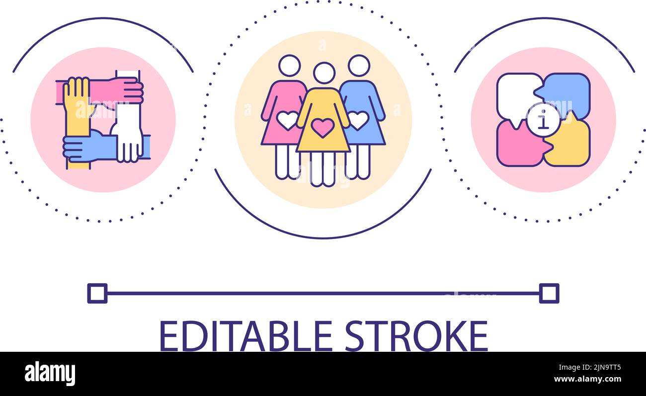 Mom community loop concept icon Stock Vector Image & Art - Alamy