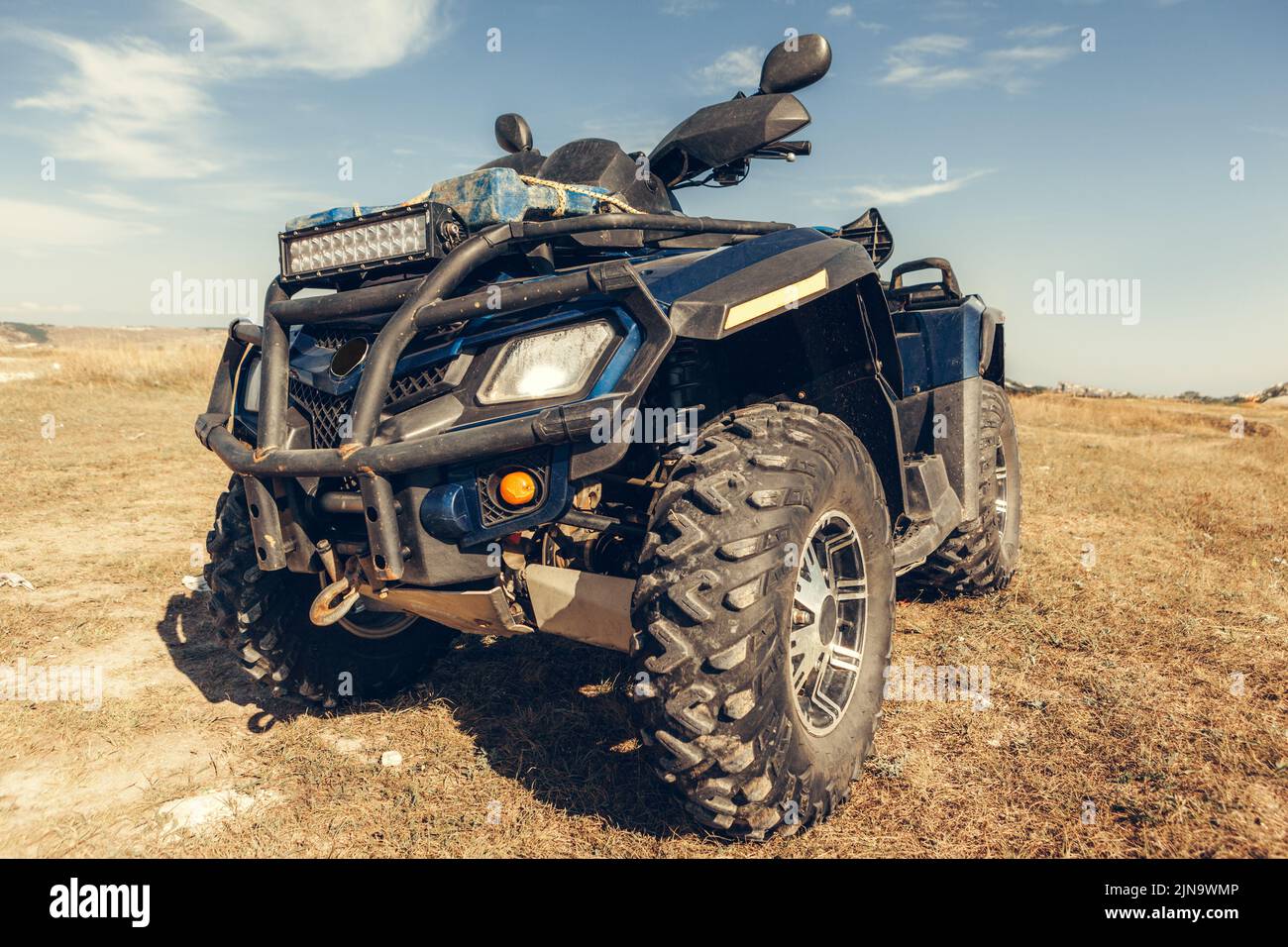 Close-up tail view of ATV quad bike Stock Photo - Alamy