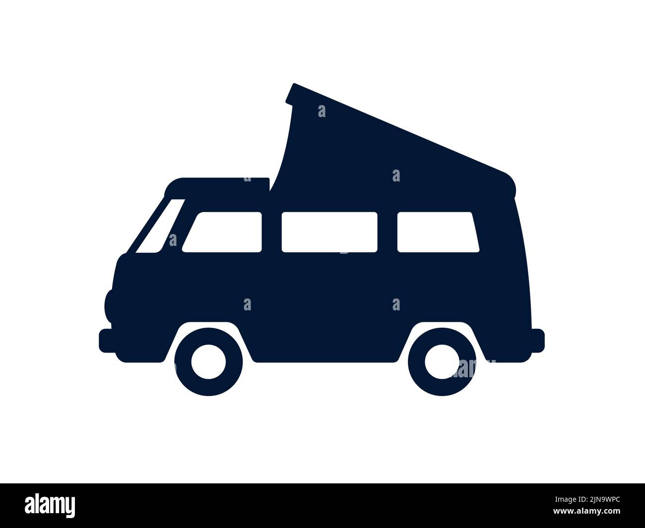Classic vintage camper van icon isolated on white background - vector illustration Stock Vector ...