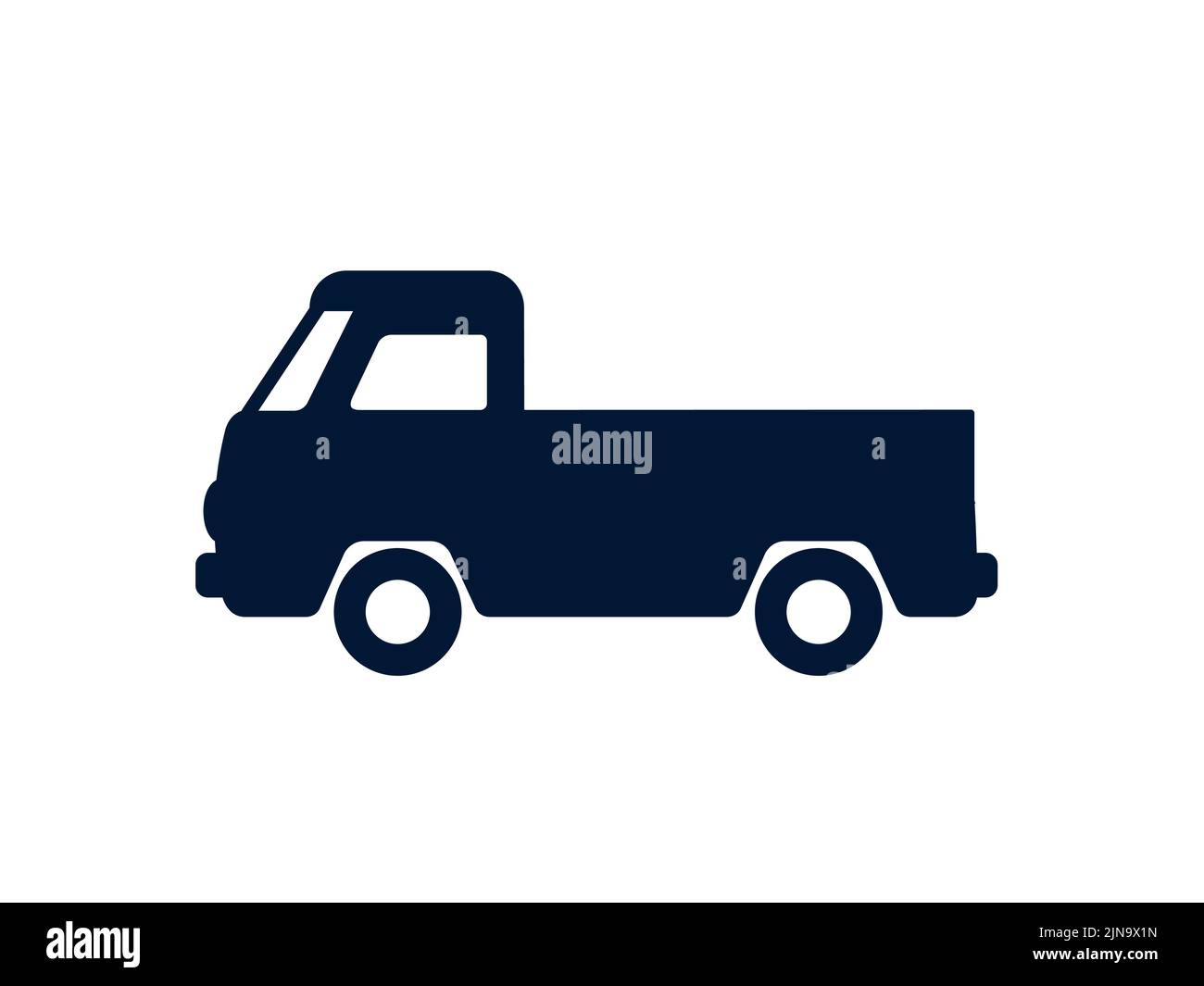 Classic vintage pickup truck icon isolated on white background - vector ...