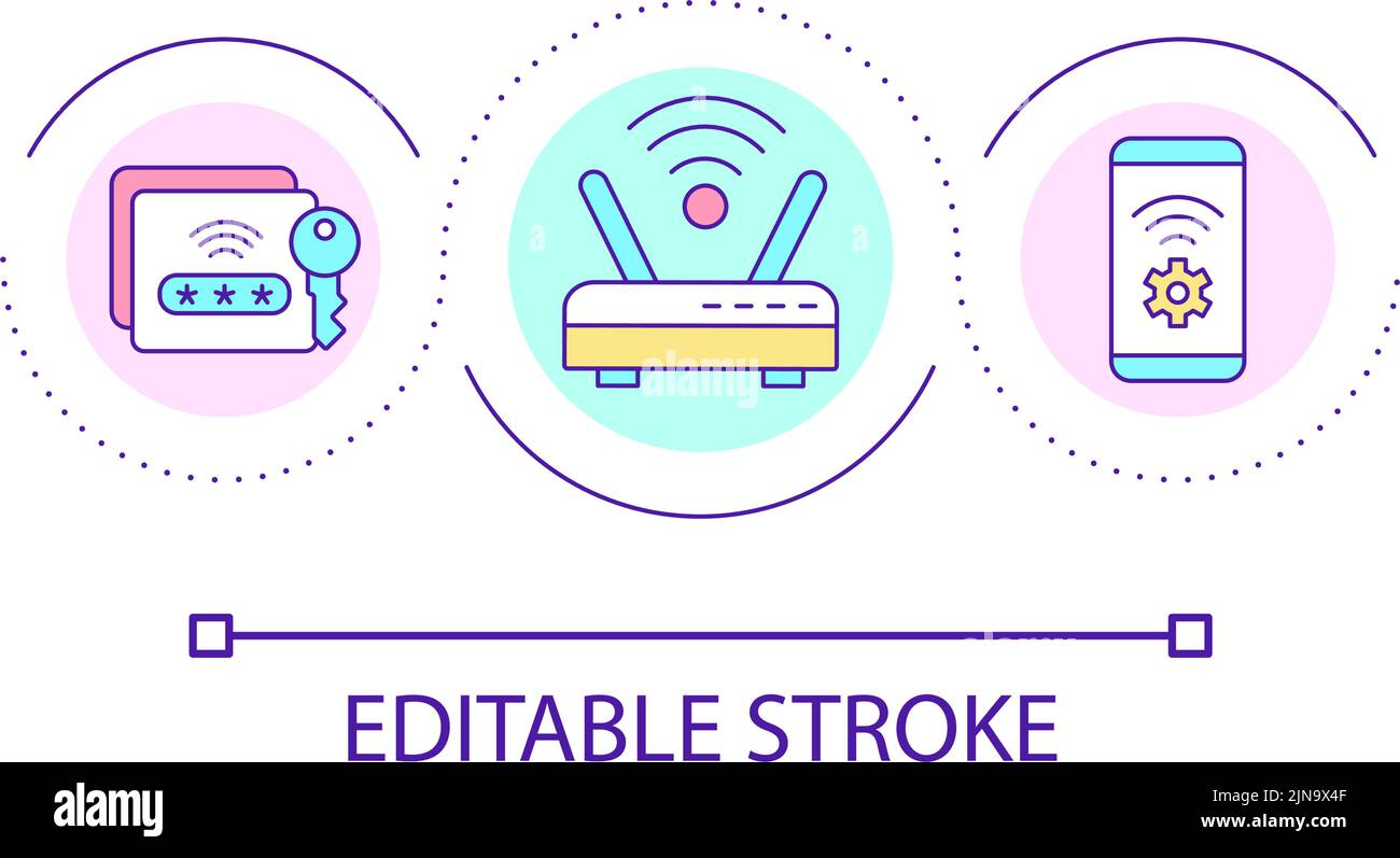 Wireless network loop concept icon Stock Vector Image & Art - Alamy