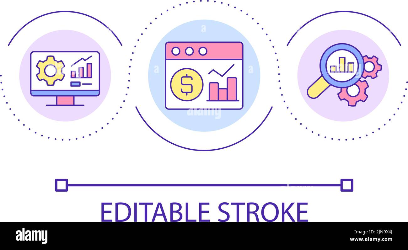 Financial statement analysis loop concept icon Stock Vector Image & Art ...