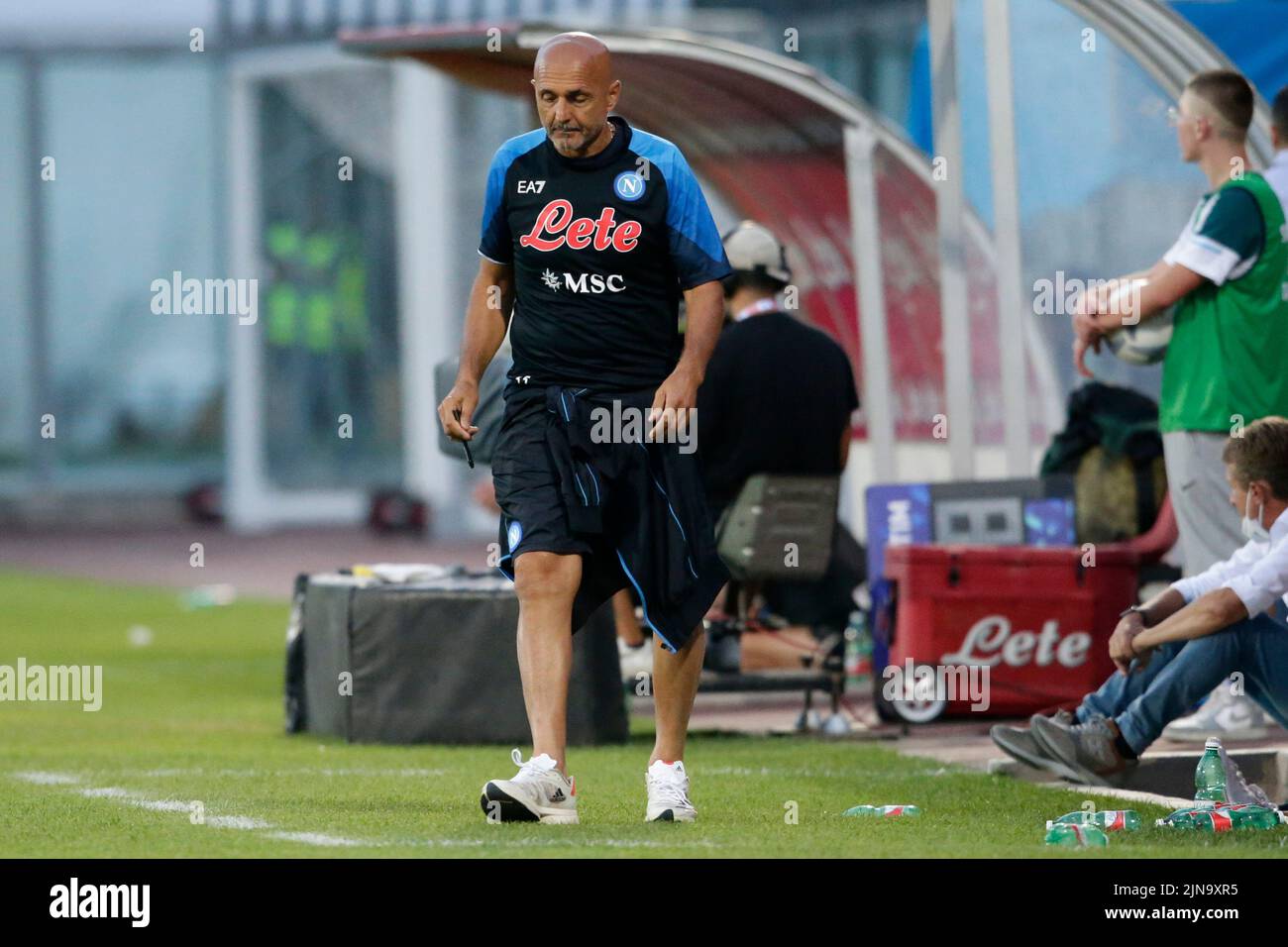 SSC Napoli's Italian coach Luciano Spalletti looks during friendly ...