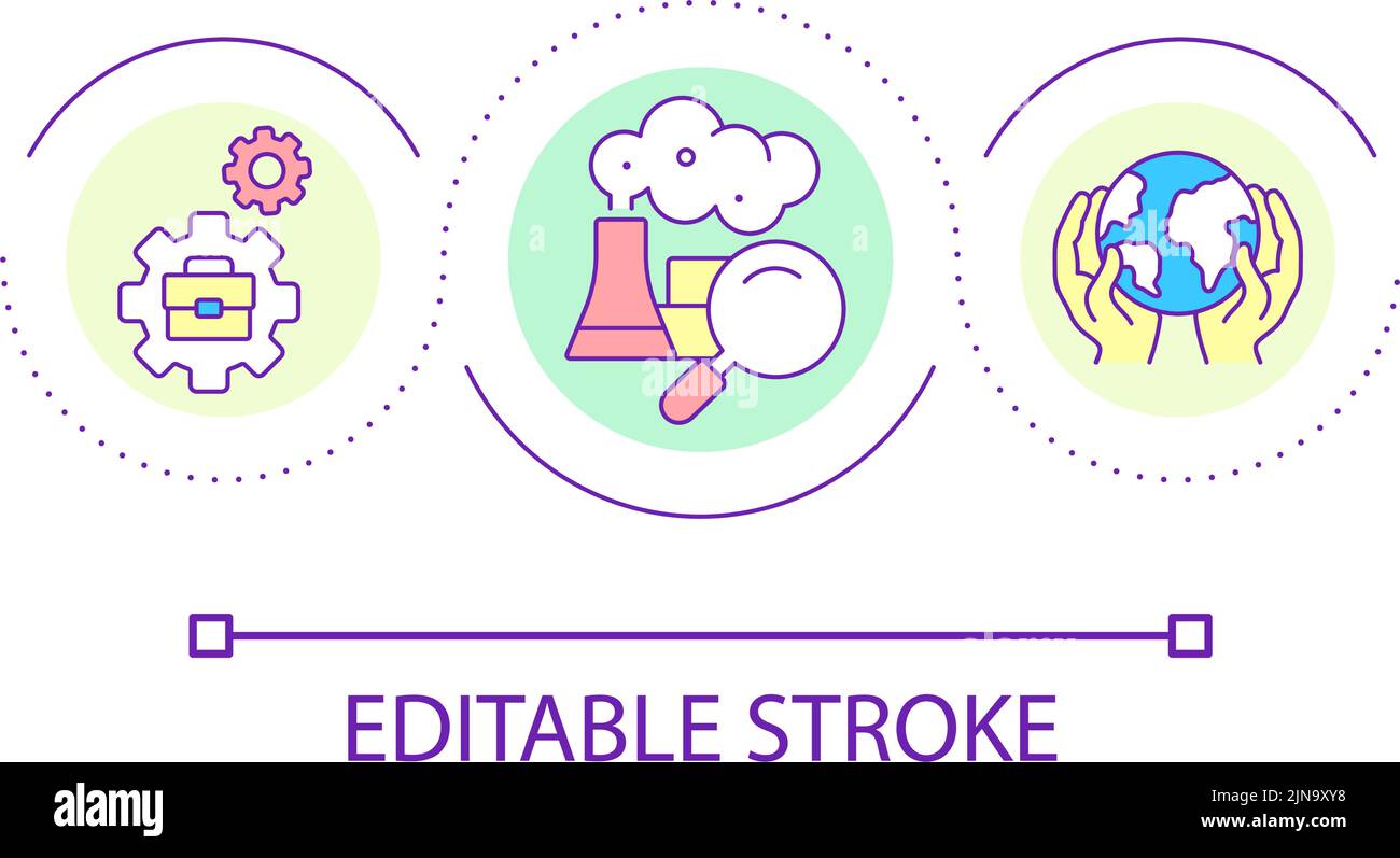 Environmental risk assessment loop concept icon Stock Vector Image ...