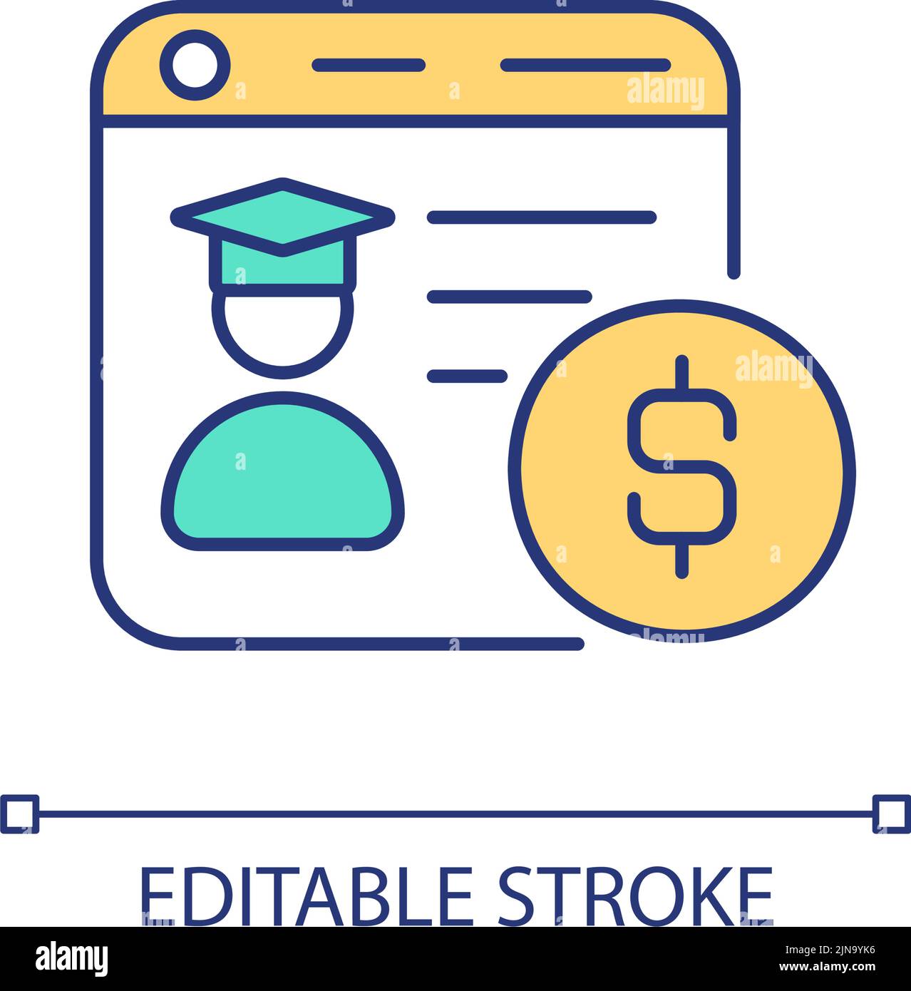 Student savings account RGB color icon Stock Vector Image & Art - Alamy