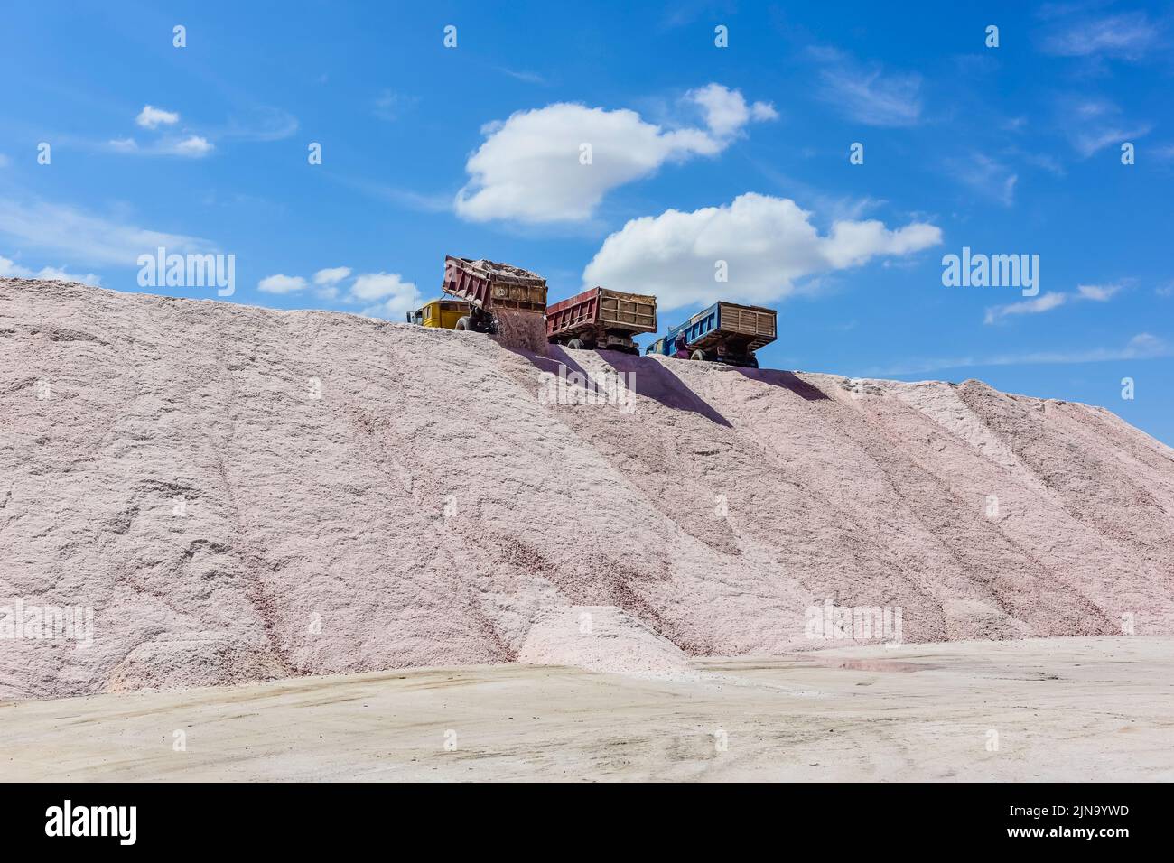 Salt industry, La Pampa, patagonia Argentina Stock Photo - Alamy