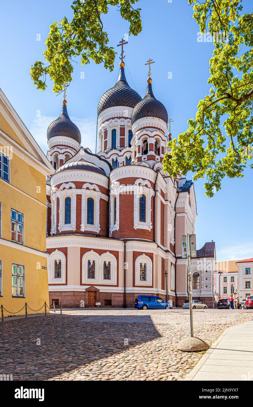 Alexander Nevsky Cathedral on Toompea Hill in the Old Town of Tallinn ...