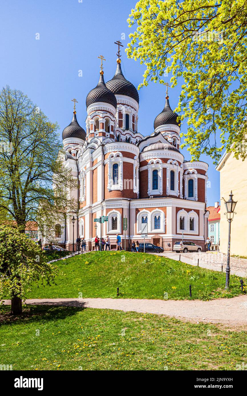 Alexander Nevsky Cathedral on Toompea Hill in the Old Town of Tallinn ...