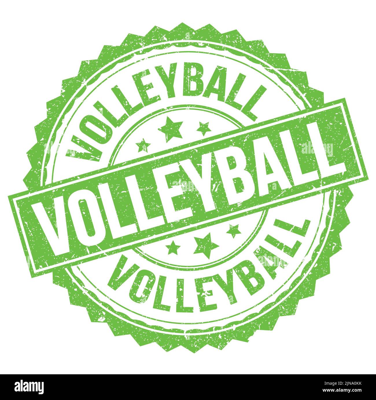 VOLLEYBALL text written on green round stamp sign Stock Photo - Alamy