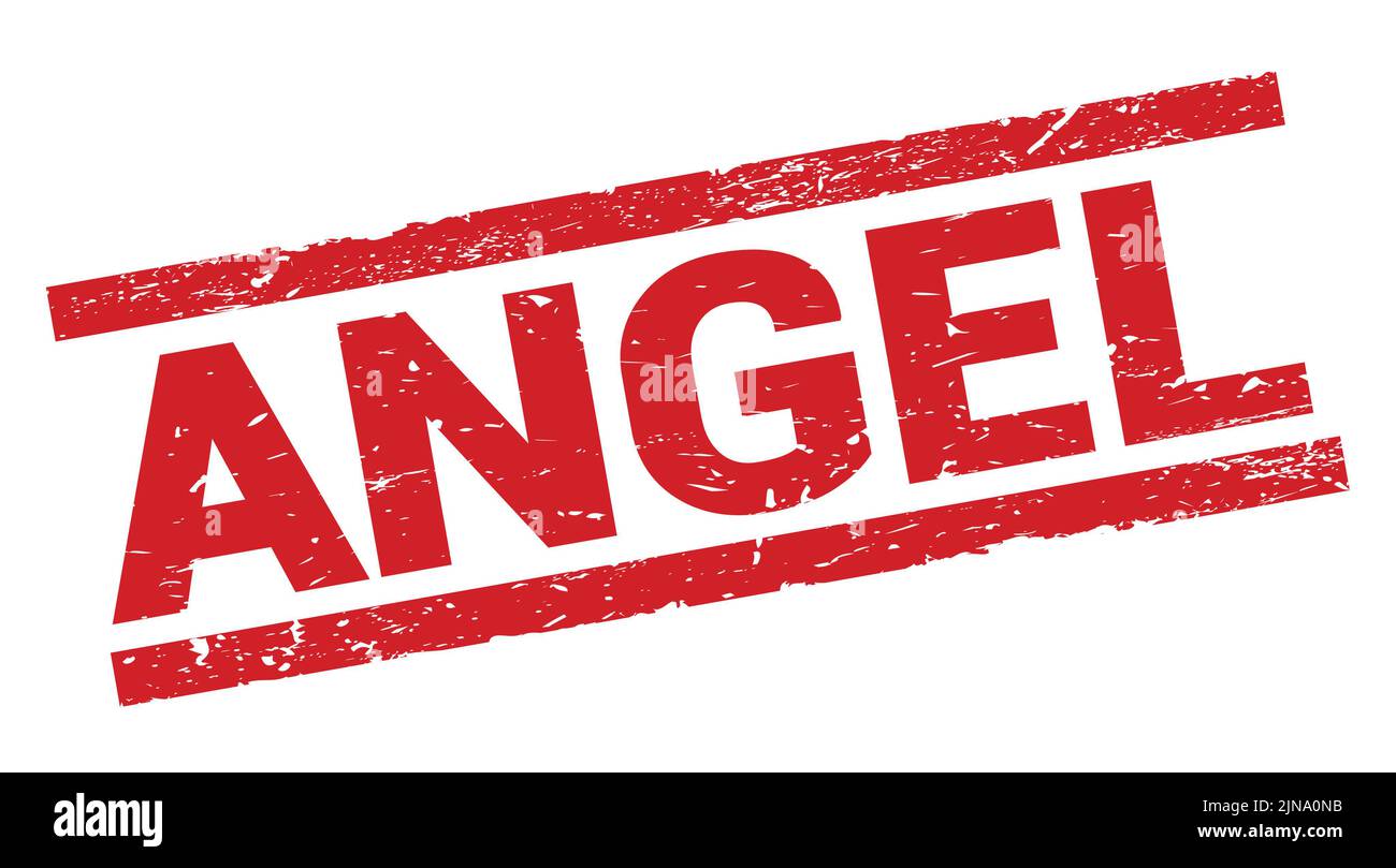 ANGEL text written on red rectangle stamp sign Stock Photo - Alamy