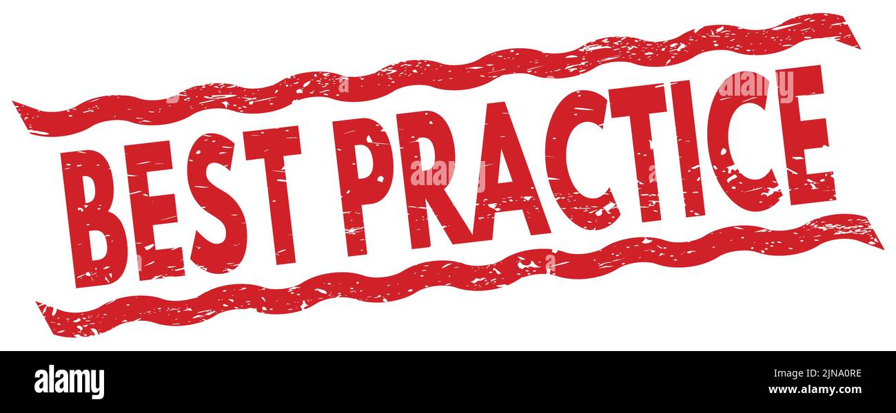 BEST PRACTICE text written on red lines stamp sign Stock Photo - Alamy